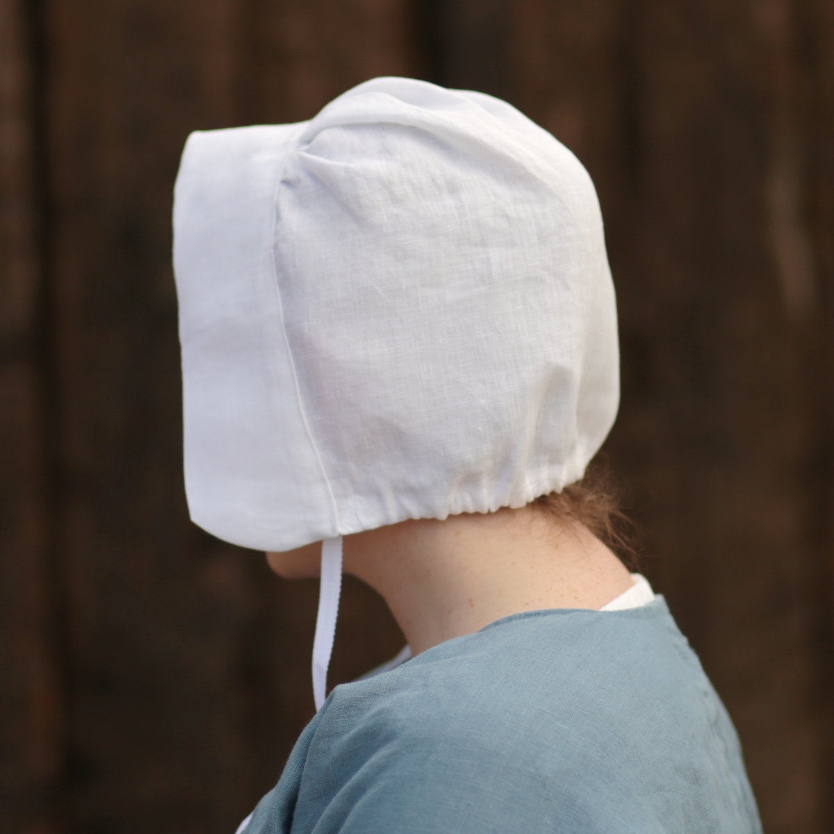Ladies’ Colonial Cap - White Linen – Townsends