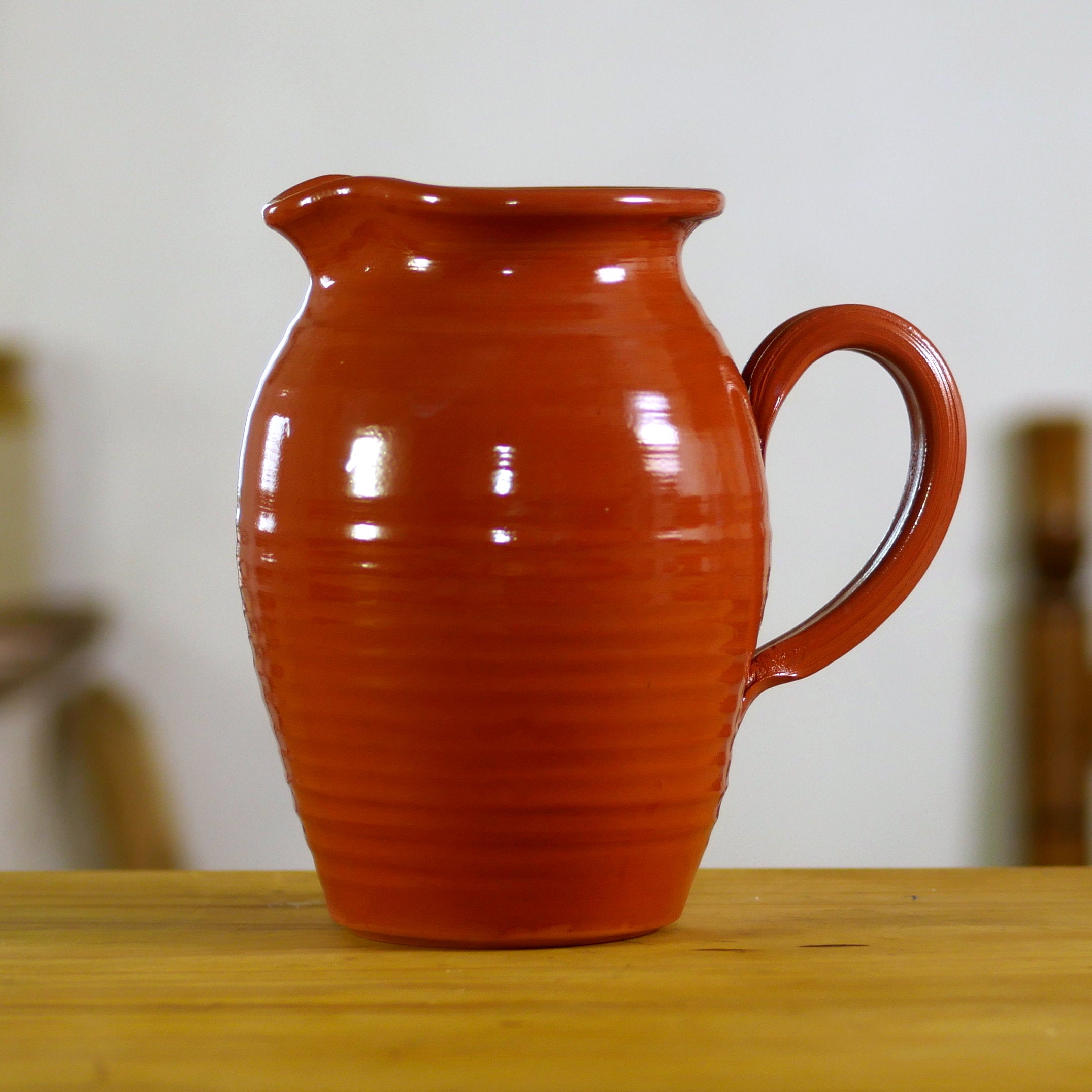 Clear Glazed Redware Pitcher – Townsends